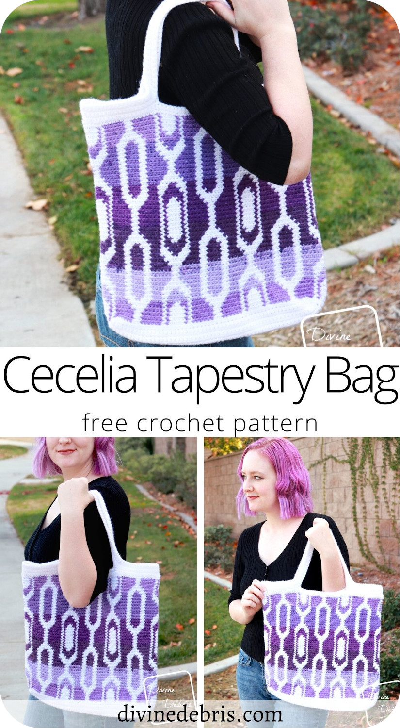Cecelia Tapestry Bag free crochet pattern by DivineDebris.com