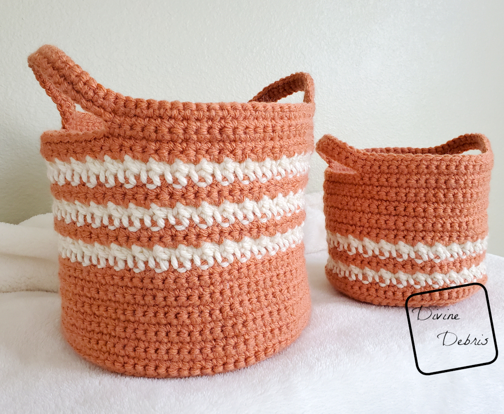 Cally Baskets Duo Crochet Patterns by Divine Debris